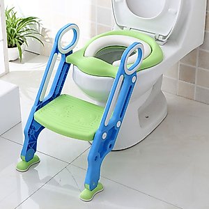 Potty Training Seat for Boys and Girls with Sturdy Non-Slip Step Stool Ladder Portable Toddler Potty Seat Perfect for Potty Training