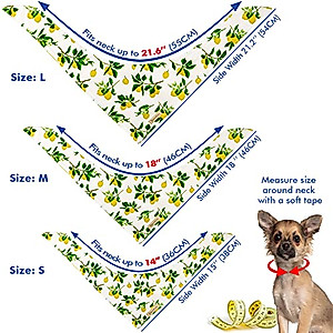 Reversible Dog Bandanas. Soft & Durable Fabric Bibs Kerchief Scarfs. Curved Neckline & Adjustable Fit. Designs for Boys & Girls for Small Medium Large Breed. Essential Pet Accessories