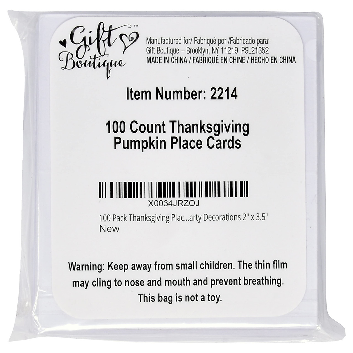 100 Pack Thanksgiving Place Cards with Pumpkins and Fall Leaves Seating Harvest Name Card Table Setting Folded Paper Autumn Tent Cards for Dinner Wedding Tables Placement Party Decorations 2" x 3.5"