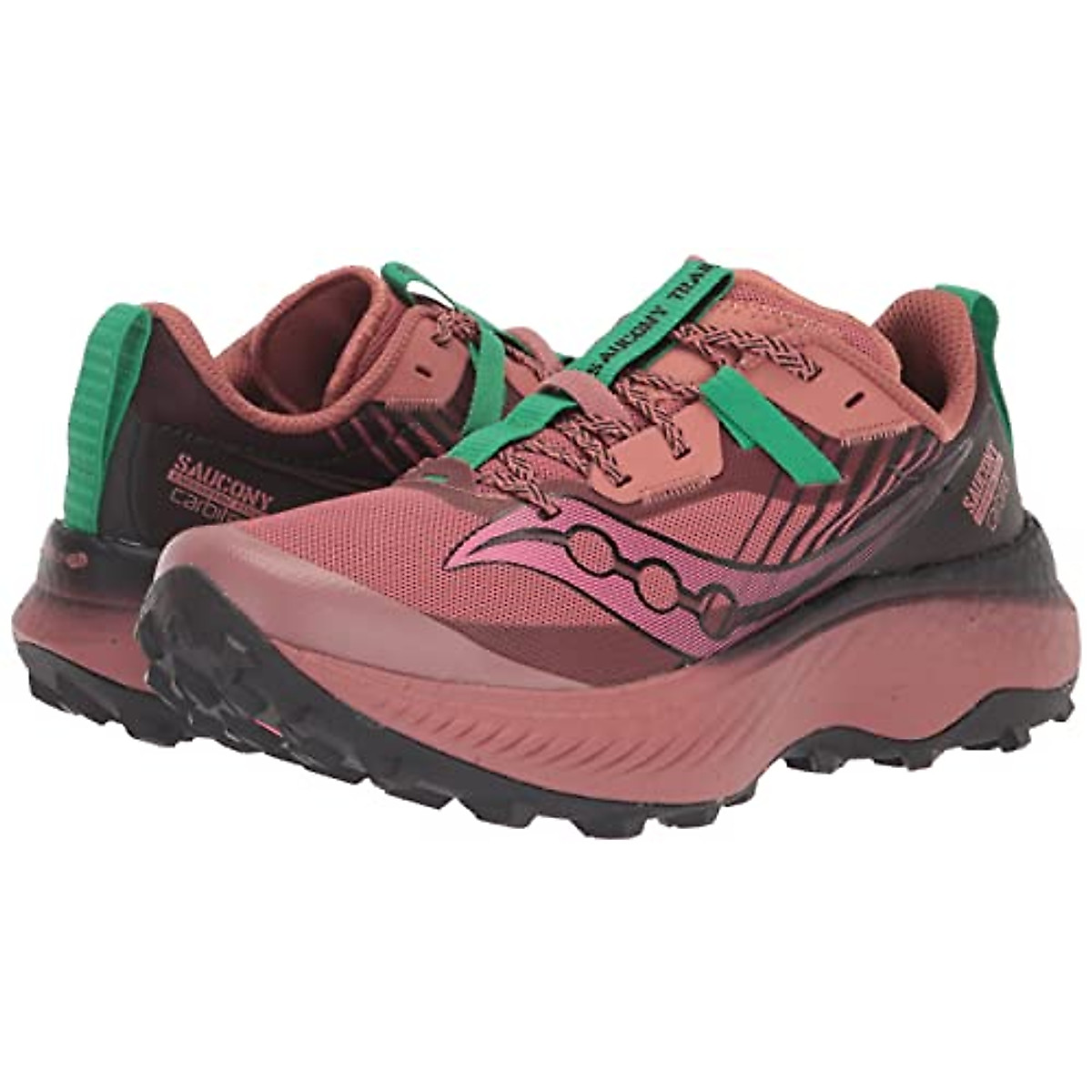 Saucony Women's Endorphin Edge Hiking Shoe, SOOT/Basalt, 8