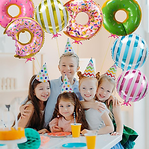 opasyo Donut Balloons &candy Balloons Set,8pcs Large Mylar Doughnut Balloons for Birthday Party Grow up Party Wedding Decoration Baby Shower,Donut Decorations Balloon