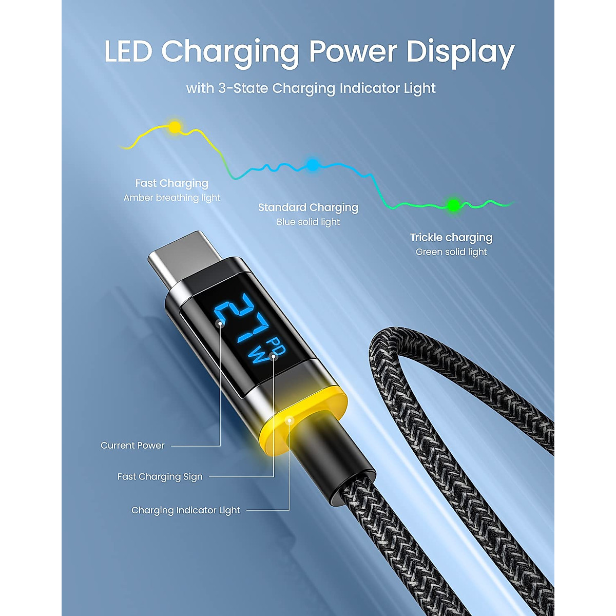 AOHI USB C to Lightning Cable, Type C to Lightning PD Fast Charge Cable