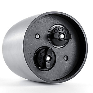 Salt and Pepper Grinder Set, Refillable Stainless Steel Combo Shakers With Adjustable Coarse Mills, 2 in 1 Manual Stainless Steel Salt Pepper Mill Herb Spice Grinder