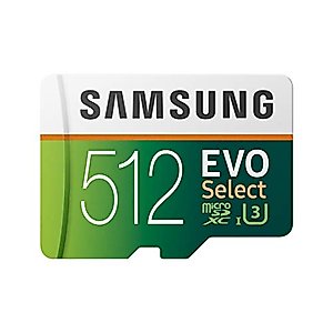 Samsung (MB-ME512GA/AM) 512GB 100MB/s (U3) MicroSDXC Evo Select Memory Card with Adapter