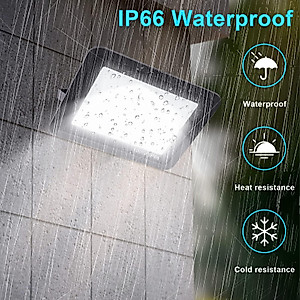 LKXDOV LED Flood Lights Outdoor, 100W 10000LM Outside Work Light with Plug IP66 Waterproof, 6000K Portable Exteriores Security Floodlights for Yard, Garden, Stadium, Playground (2 Pack)