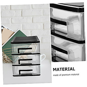 PRETYZOOM 2pcs Drawer Type Closet Multi-Layer Storage Shelf Storage Cabinet