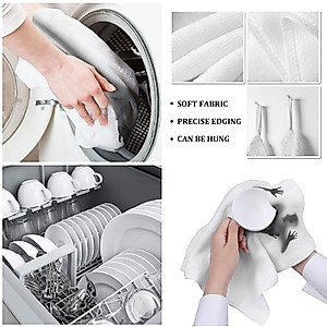 RainbowDay Cotton Kitchen Towels Super Soft Absorbent Kitchen Dish Towels for Drying Dishes/Hand/Tea/Bar Towels Silhouette Shadow Men and Women Couple Cleaning Kitchen Towels 2 Pack, 18x28 Inch