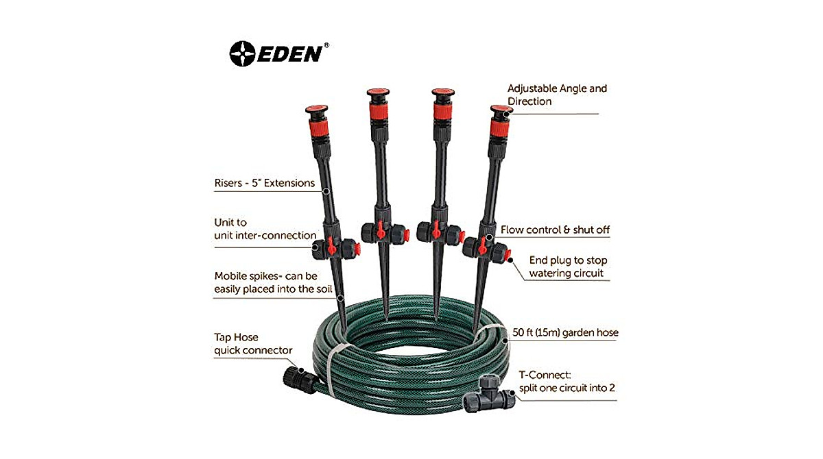 Eden Flex Design Garden Sprinkler System | DIY & Adjustable