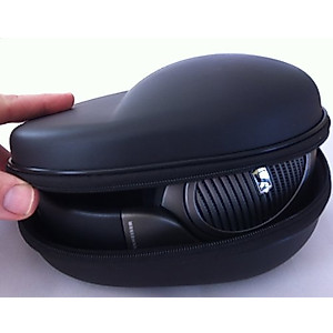 CASEBUDi Large Hard Headphone Case | Compatible with Sony, Sennheiser, Beats & More | Black Ballistic Nylon