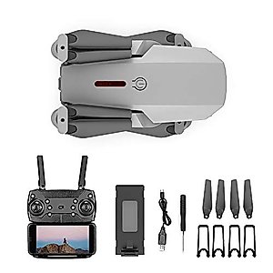 E88 Pro Drone with dual 4k camera, Kids/Beginner, wifi fpv 1080 hd, Dual foldable RC Quadcopter , Altitude hold, Headless mode, visual positioning, auto return, mobile app control, Black, 360 flip