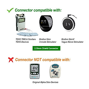 Ear Clips for Vagus Stimulation and Alpha Stim Device, Black Earclip for Unit Tens 7000 etc