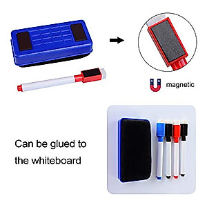 Board2by Magnetic Whiteboard Contact Paper, 40 x 17.3 Inch Self Adhesive Dry Erase Sticker for Wall, Removable White Board Wallpaper Roll with 42 Magnetic Letters for Kids, Classroom, Office