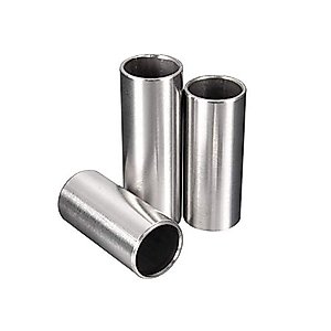 Bestgle Guitar Slide, Set of 3 Sizes Stainless Steel Guitar Slides Metal Hard-chrome Plated Finger Slide for Electric Acoustic Guitar Bass