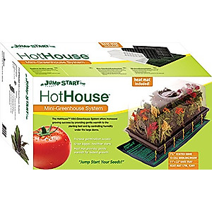 Jump Start CK64060 Heat Mat, Tray, 72 Cell Insert Hot House, 11 X 22 Inch, Black
