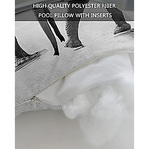 Recliner Head Pillow Ledge Loungers Chair Pillows with Insert Wild Animal Elephant Gray Lumbar Pillow with Adjustable Strap Outdoor Waterproof Patio Pillows for Couch Beach Pool Office Chair, 2 PCS