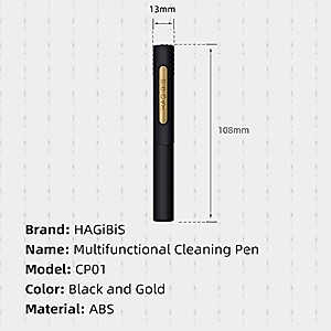 Hagibis Cleaning Pen for Airpods Pro 1 2 Multi-Function Cleaner Kit Soft Brush for Bluetooth Earphones Case Cleaning Tools for Lego Huawei Samsung MI Earbuds (Black)