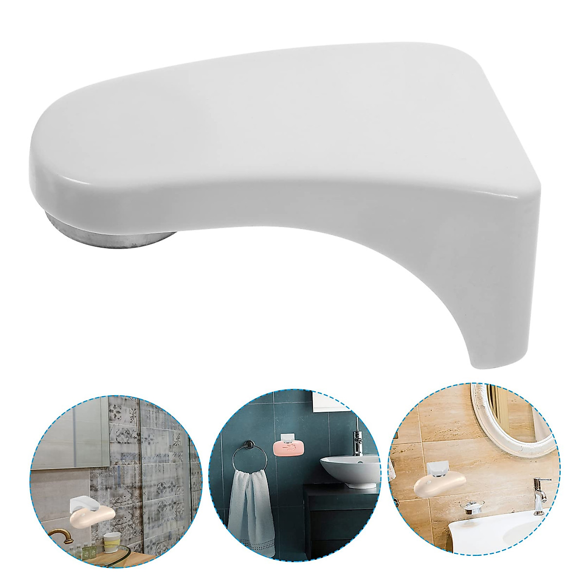 Alipis 2Pcs Magnetic soap Holder Wall Mounted soap Rack soap Holder for Shower Wall Hand soap Container Bath soap Liquid soap draining Holder Hand soap Dispenser abs Tray Storage White