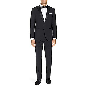 Adam Baker Men's BL401 Slim Fit Tuxedo Suit - Black - 42R