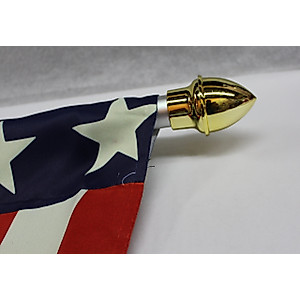 Gold Acorn End Cap Flag Pole Topper Finial (Fits 1 in. Pole)