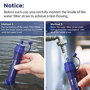 Membrane Solutions Gravity Water Filter Pro 6L, 0.1-Micron Versatile Water Purifier Camping with Adjustable Tree Strap Storage Bag, Survival Gear for Group Emergency Preparedness