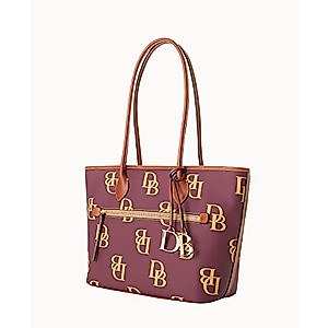 Dooney & Bourke Large Monogram DB Tote (Wine)