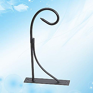 Hemoton Good Black Wrought Iron Flower Pot Rack Indoor Retro European Wall Hanging Flower Shelf Living Room Garden Balcony Bonsai Pot Rack Stand