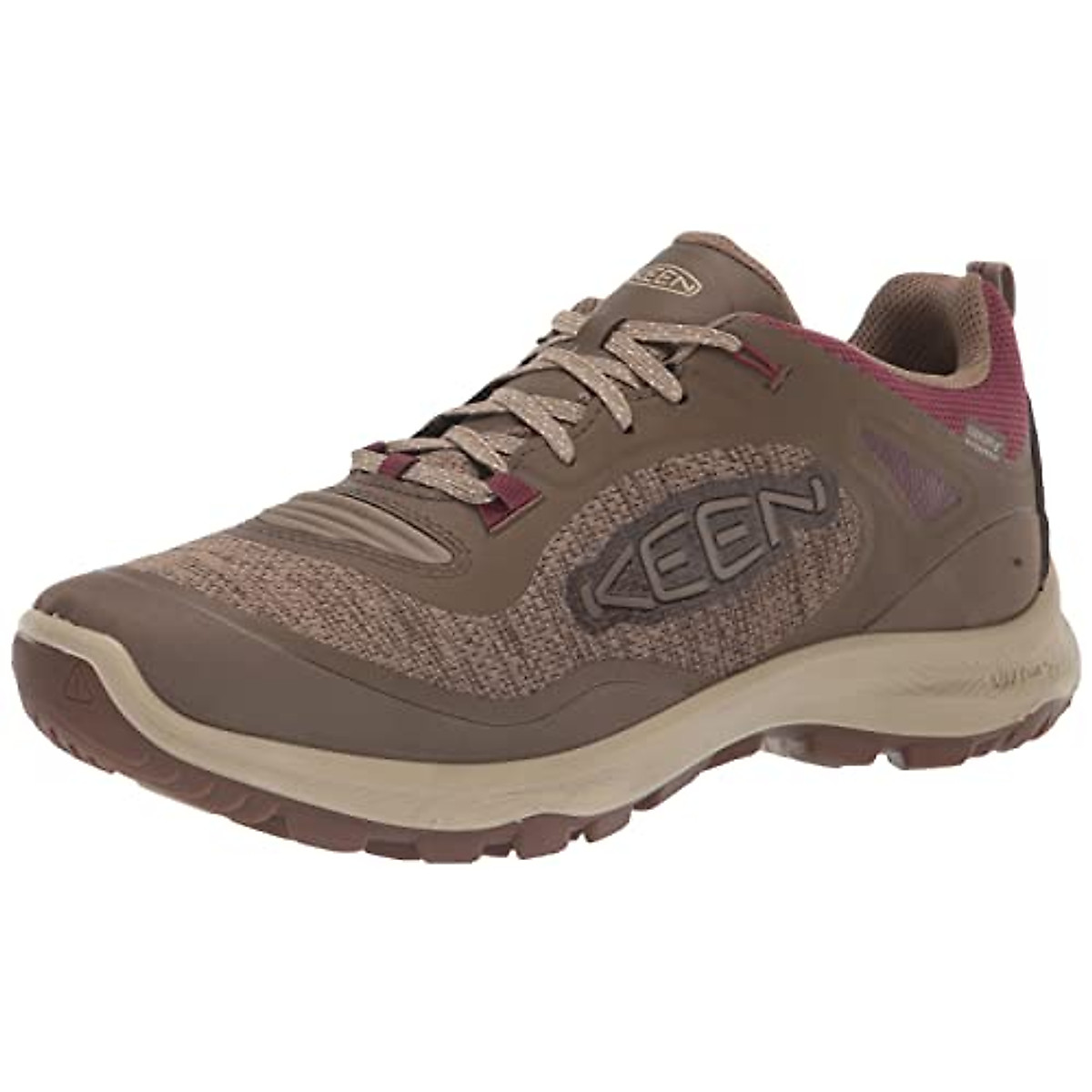 KEEN Women's Terradora Flex Low Height Waterproof Hiking Shoes, Canteen/Windsor Wine, 8