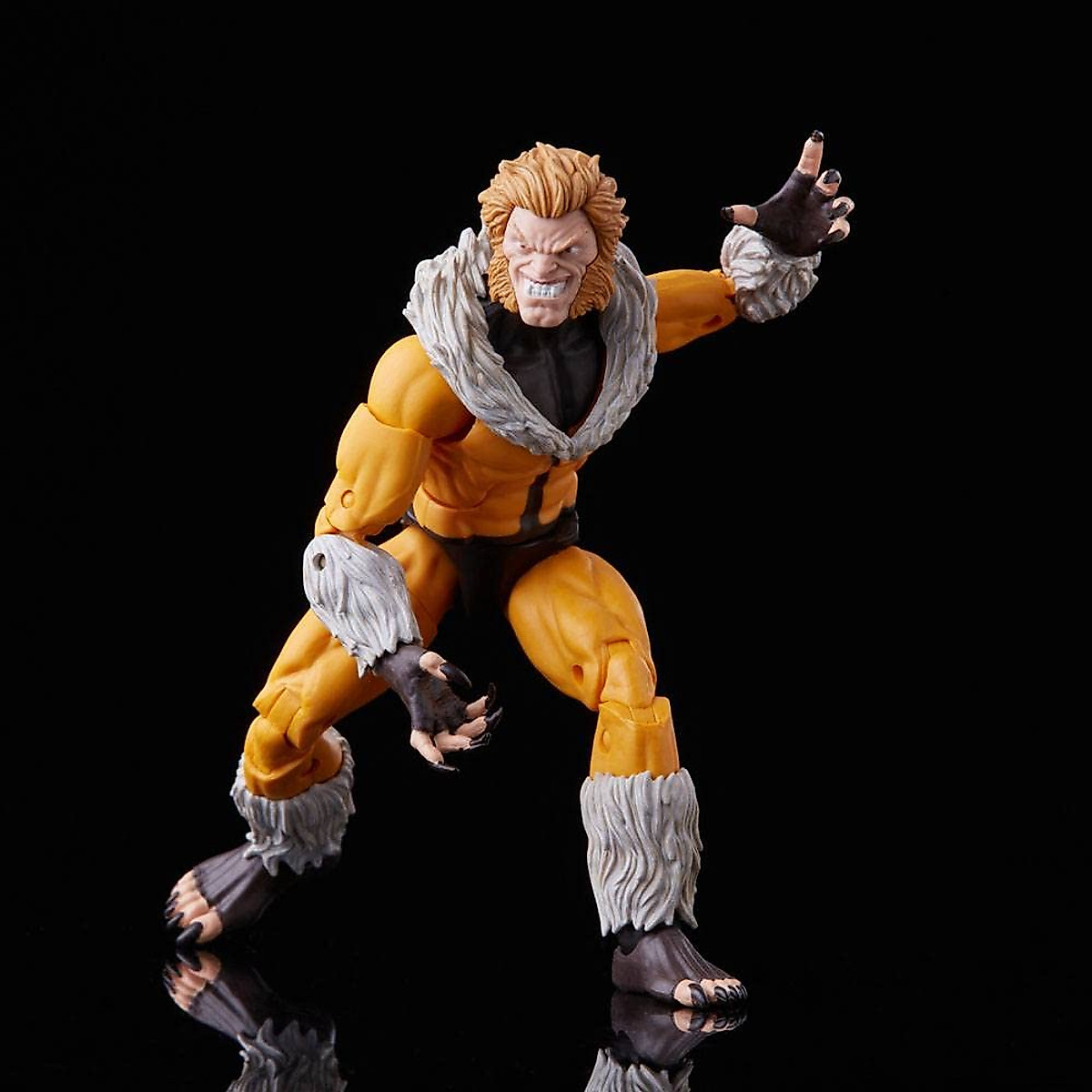 Marvel Legends Series X-Men Sabretooth Action Figure 6-Inch Collectible Toy, 3 Build-A-Figure Part