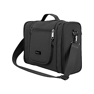 AmoVee Hanging Toiletry Bag for Women and Men, Extra Large Travel Cosmetics Bag, Portable Organizer Bathroom Shower for Hygiene Bag/Toiletries/Makeup, Black