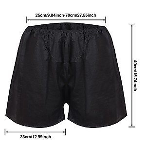 kekafu 50 Pcs Professional Salon Mens Black Boxer Shorts Disposable Mens Shorts Underwear Disposable Male Boxer Shorts Male Disposable Spa Underwear