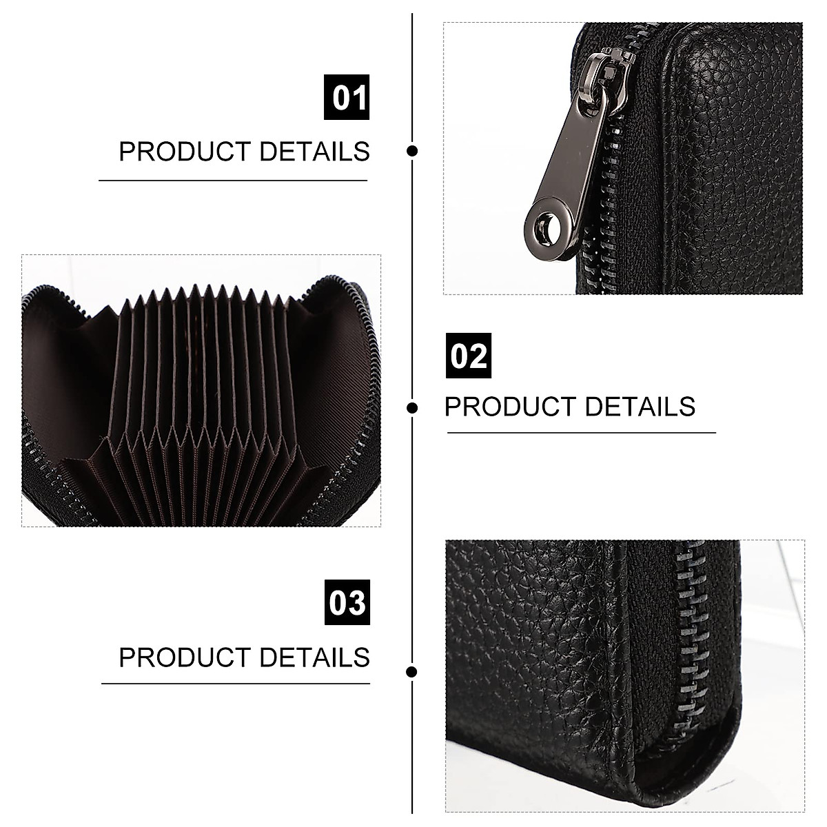 1pc Multi-card Holder Cards Credit Holder Zip Case Large Wallets for Women Extra Capacity Classic Wallet Zipper Holder Card Wallets for Women Pickup Bag Pu High Capacity Woman