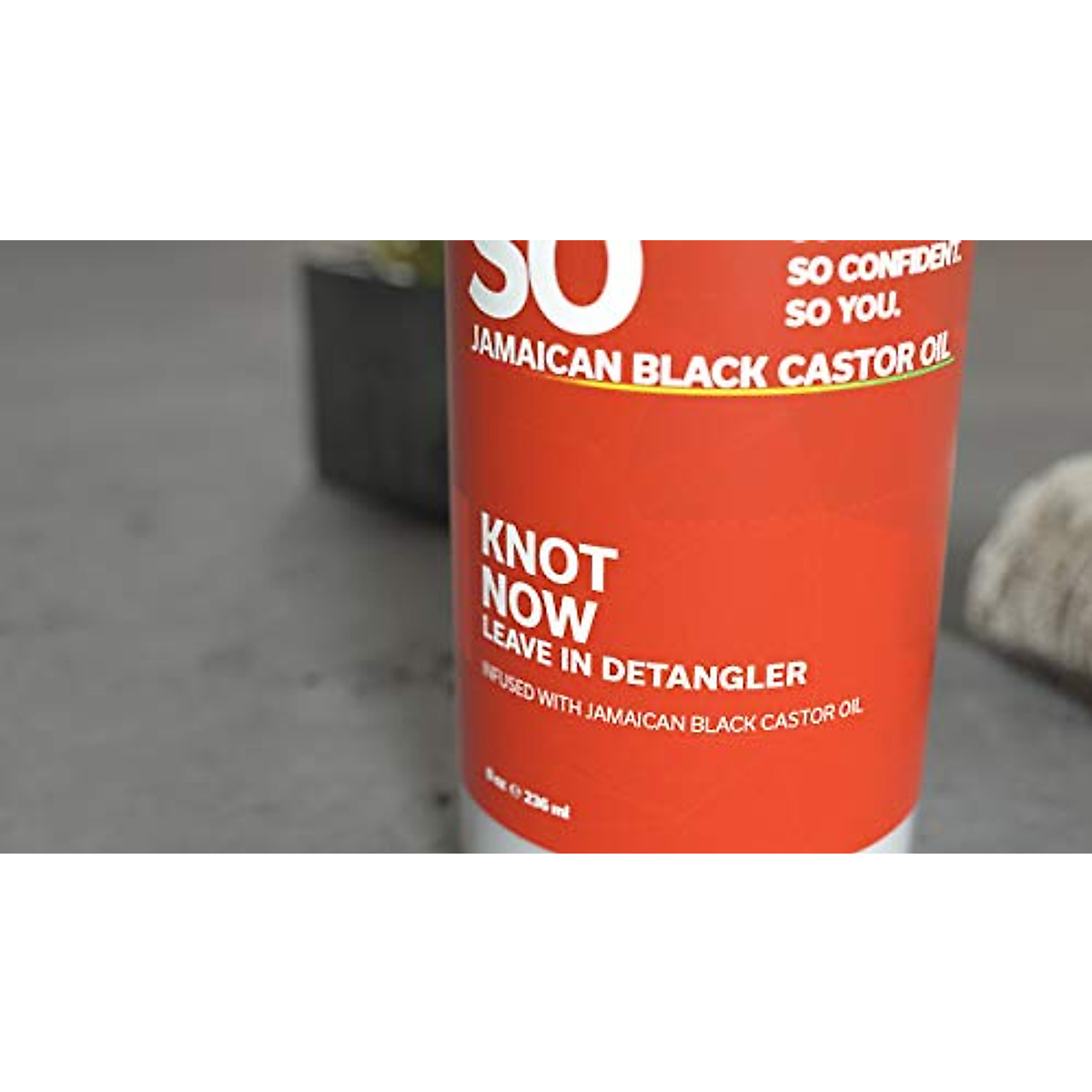 SO Jamaican Black Castor Oil Knot Now Leave in Detangler, Smooth Conditioning & Detangling Spray, Paraben Free Conditioner, 8 Fl Oz