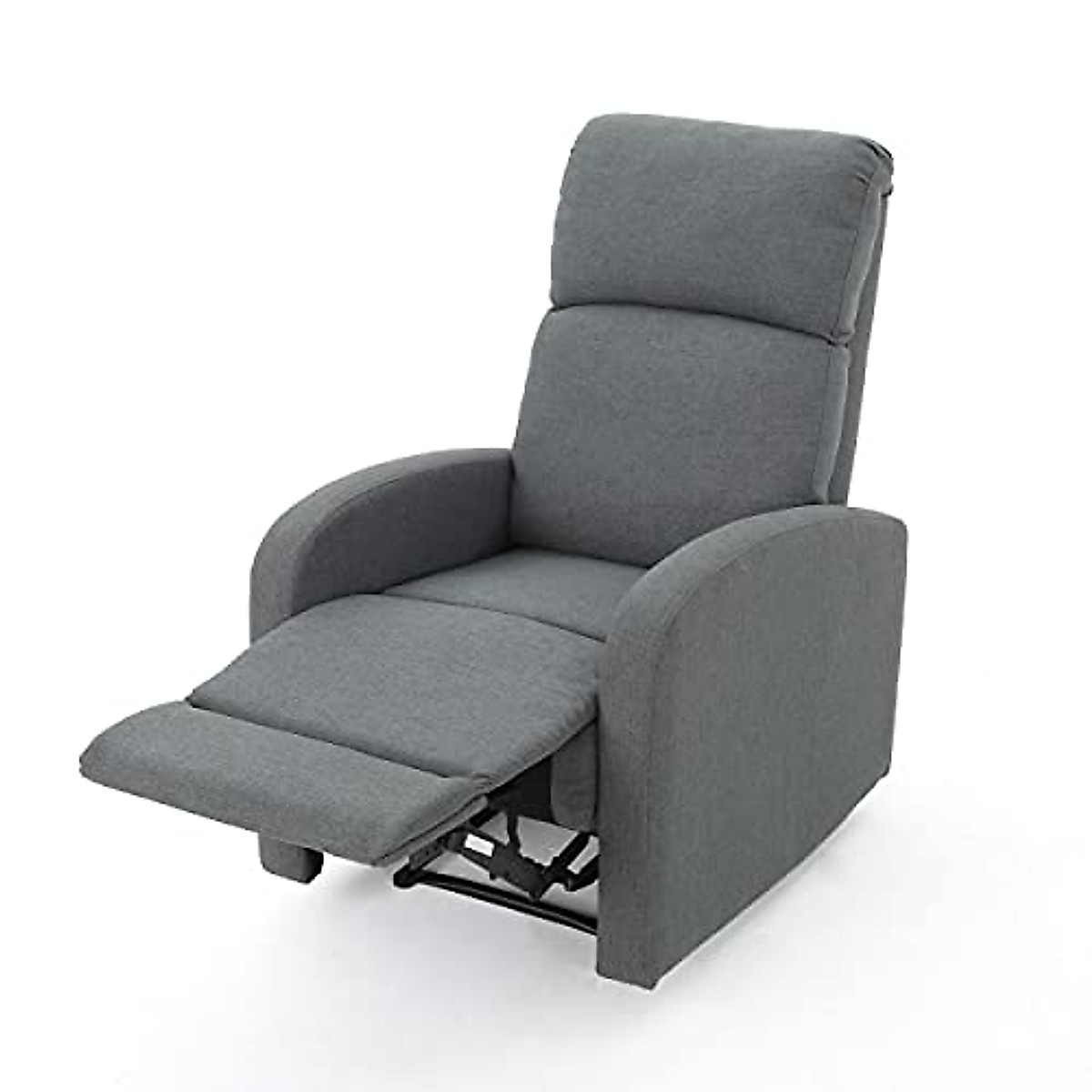Christopher Knight Home Gaius Classic Fabric Recliner, Charcoal / Black