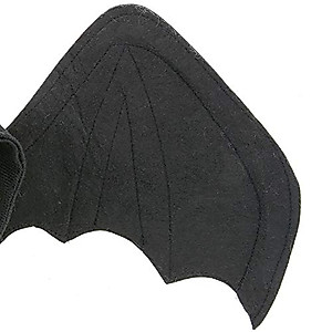 Ranphy Halloween Costumes for Small Dogs Cat Bat Harness with D Ring Puppy Bat Wings Cosplay Costume Clothes with Two Bells Pet Dress Up Accessories for Party S
