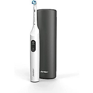 Jordan* ® | Clean Smile Electric Toothbrush for Adults | Rechargeable Toothbrush Electric with Quick Charge, Long-Lasting Battery, Pressure Sensor, 2 Speed Modes | Includes Travel Case | Black Color