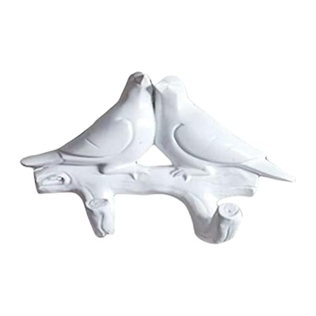 gazechimp Luxury Coat Key Hanger,Resin Bird Wall Decorations,Coat Clothes Towel Hook for Bedroom Home Entryway, White