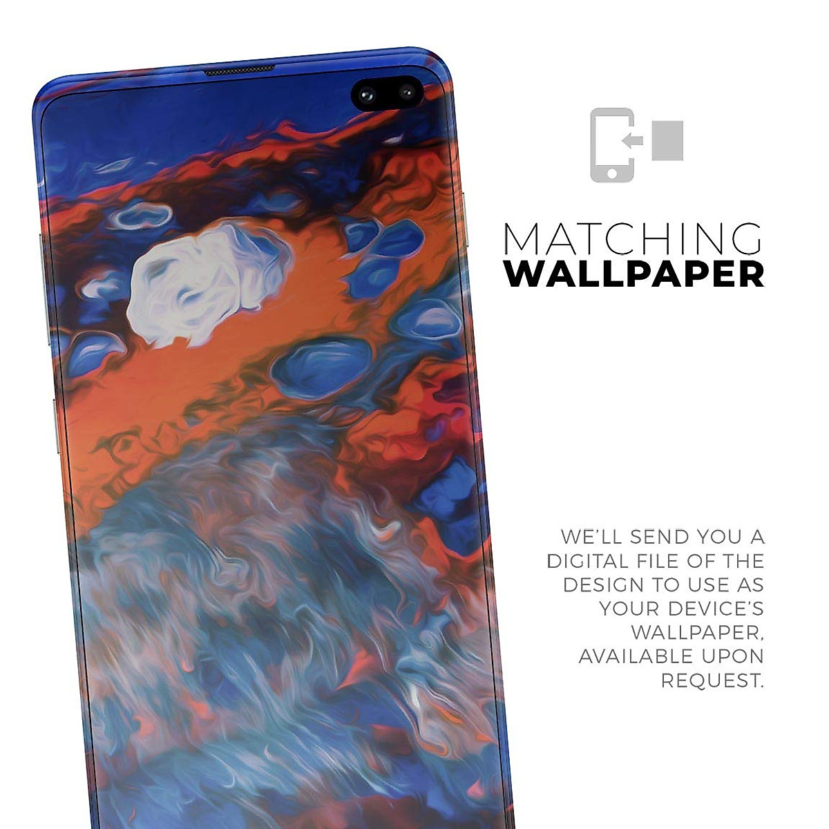 DesignSkinz Blurred Abstract Flow V43 Protective Vinyl Decal Wrap Skin Cover Compatible with The Samsung Galaxy S20 (Screen Trim & Back Glass Skin)