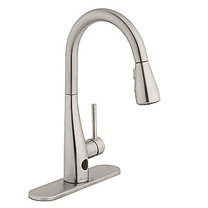 Glacier Bay Nottely Touchless Single-Handle Pull-Down Sprayer Kitchen Faucet in Stainless Steel
