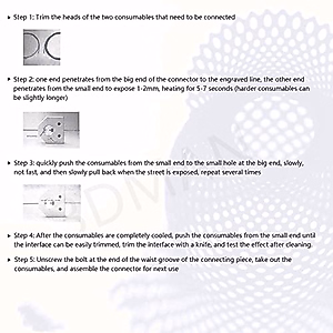 3Dman Filament Welder Connector, Broken Filament Connector Sensor for 1.75mm Filament 3D Printers, Red