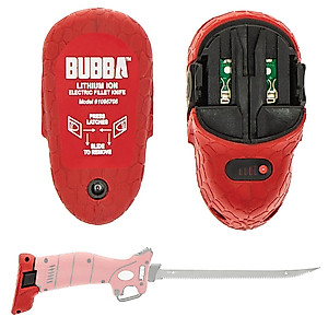 BUBBA Lithium Ion Replacement Battery and Charger Combo for Cordless, Rechargeable EFK, Red