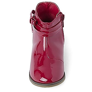 Gymboree,and Toddler Faux Leather Booties Ankle Boot,Red,Youth 1