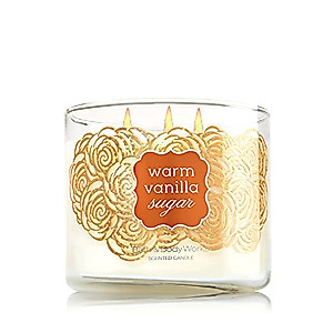 Bath & Body Works 3 Wick Candle 14.5 Oz Warm Vanilla Sugar