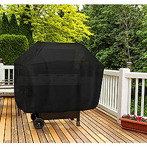 ONMIER Grill Cover, 57 Inch Oxford Fabric BBQ Cover Waterproof & Dust-Proof & Anti-UV, Gas Grill Cover for Outdoor, Garden Patio Grill Protector (145CM /57 inch)