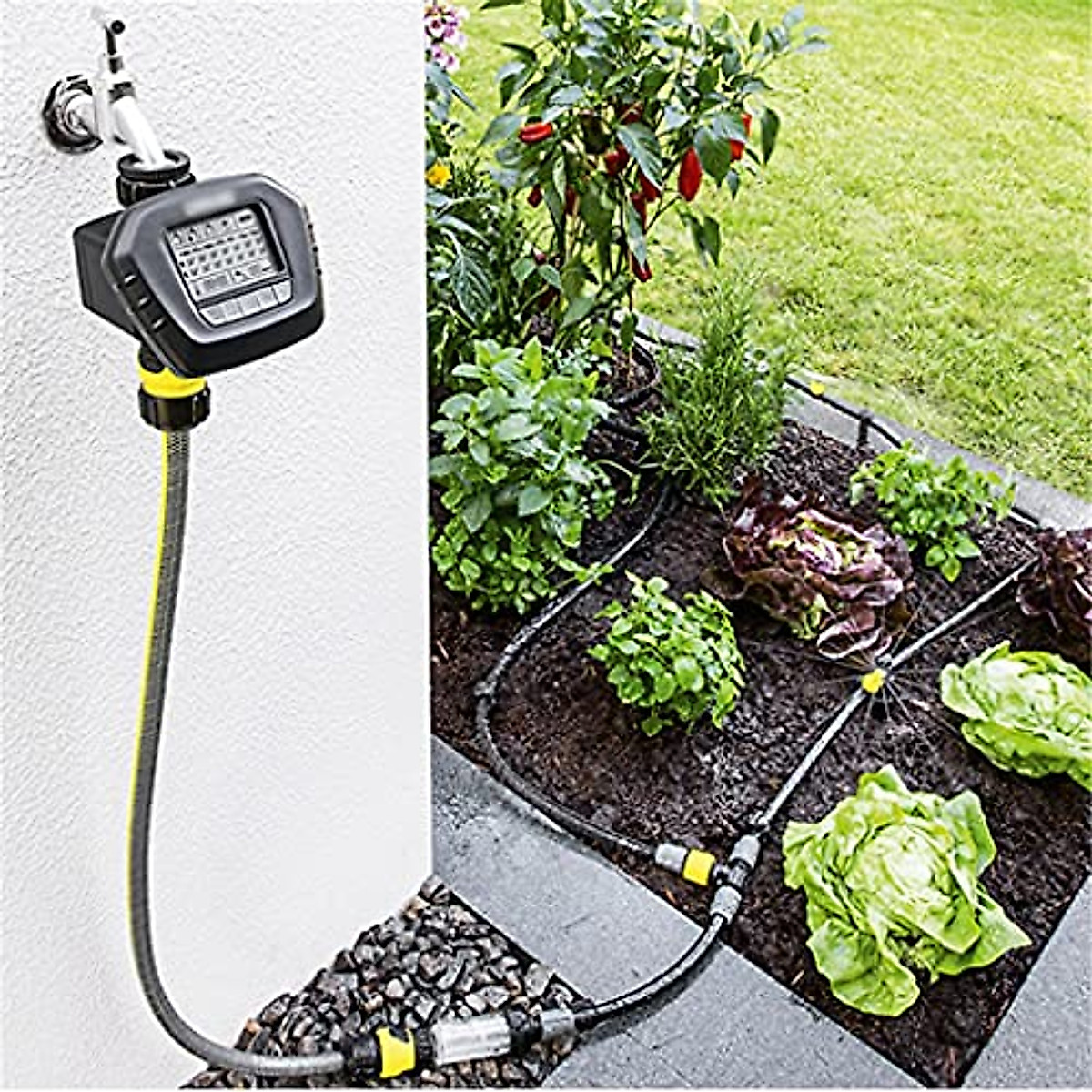 WSSBK Automatic Watering, Timed Water Spray Sprinkler Watering Garden Watering Intelligent Cooling Micro-Spray Drip Irrigation System