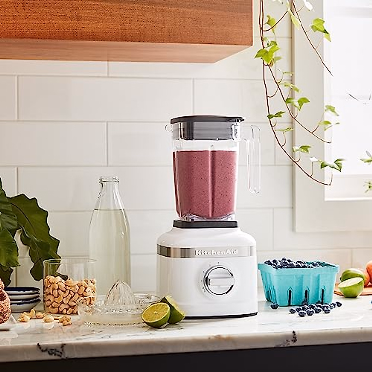 KitchenAid K150 3 Speed Ice Crushing Blender with 2 Personal Blender Jars - KSB1332Y - White