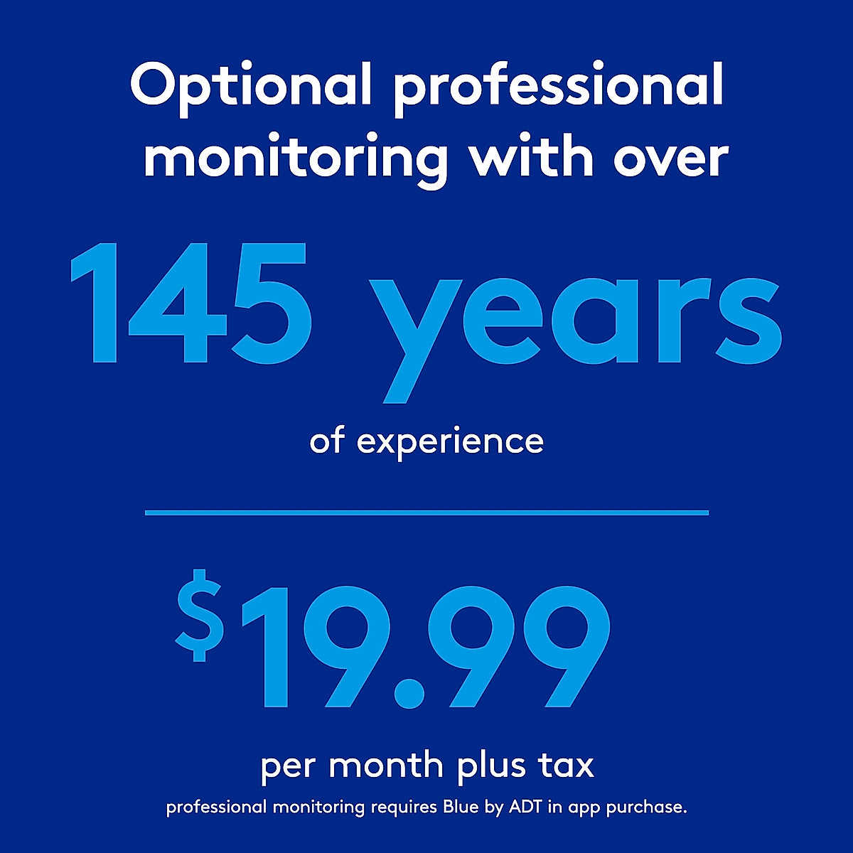 Blue by ADT Keychain Remote - Two Built-in Panic Buttons - Arm and Disarm System Remotely