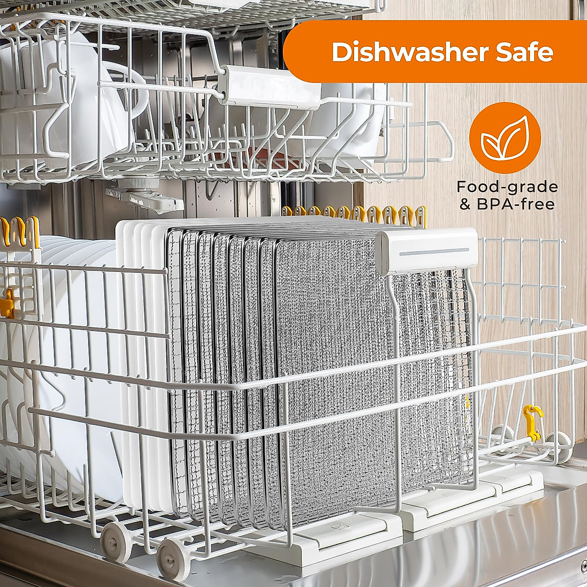 YASHE Food Dehydrator Machine, 12 Stainless Steel Food Dryer, 72H Timer and Temperature Control (95°F-167°F), 1300W Dehydrators for Food and Jerky, Herbs, Fruit, Dog Treats, Recipes Book Included