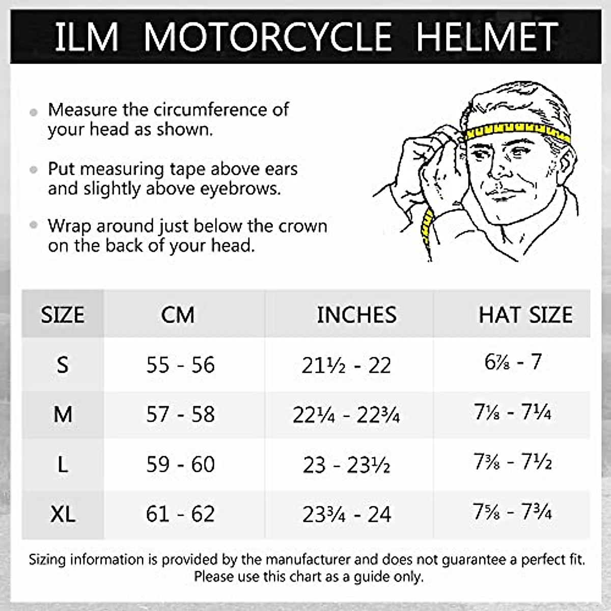 ILM Motorcycle Helmets Modular Dual Visor Flip-up Full Face Street Bike Racing Helmet DOT 5 Colors Model 808 (M, Green)