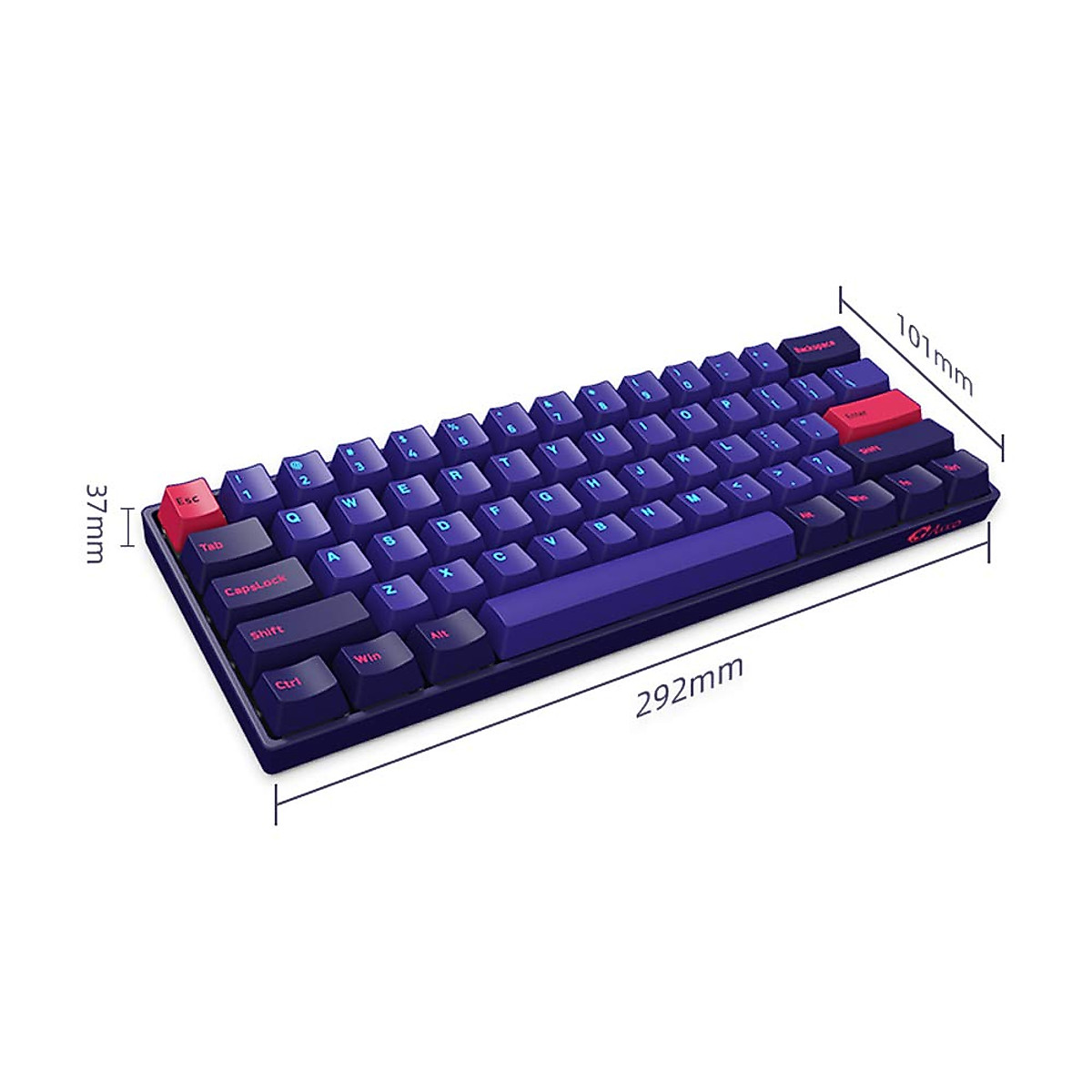 EPOMAKER ACR98 Mini 78-Key Wired Hotswap Mechanical Gaming Keyboard with Acrylic Case & RGB Backlight, Double-Shot PBT Keycaps, NKRO Programmable for Gamers/Mac/Win (Gateron Pink Switch)