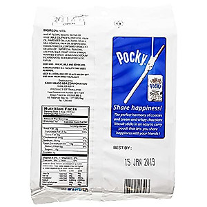 Glico Cookie And Cream Covered Cocoa Biscuit Sticks, 4.57 Ounce